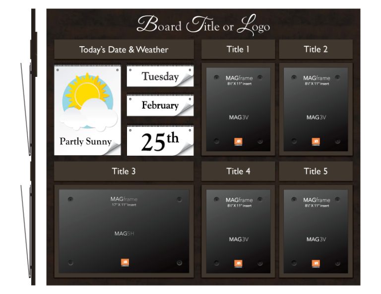 Date and weather boards ideal for long term care resident home areas